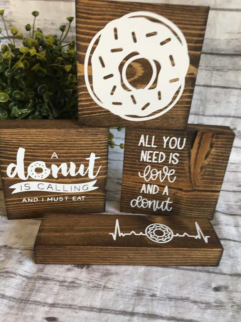 Donut Mini Signs, Tiered Tray Decor, Donut Decor, Kitchen Decor - Etsy