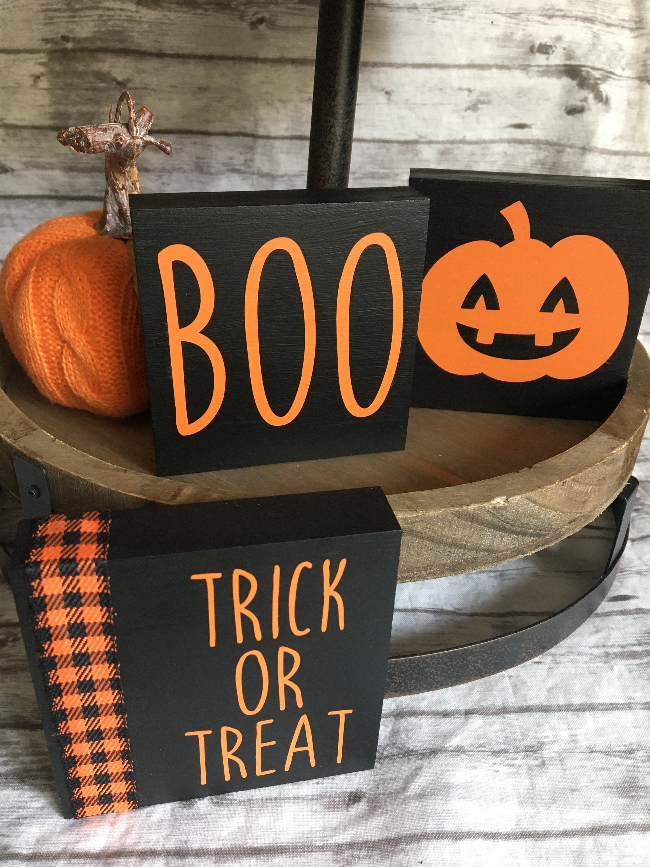 Halloween Mini Signs Tiered Tray Decor Halloween Decor - Etsy