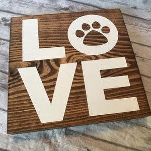 Love Dogs Wood Sign, Dog Decor, Gift for Dog Lovers, Gift for Pet ...