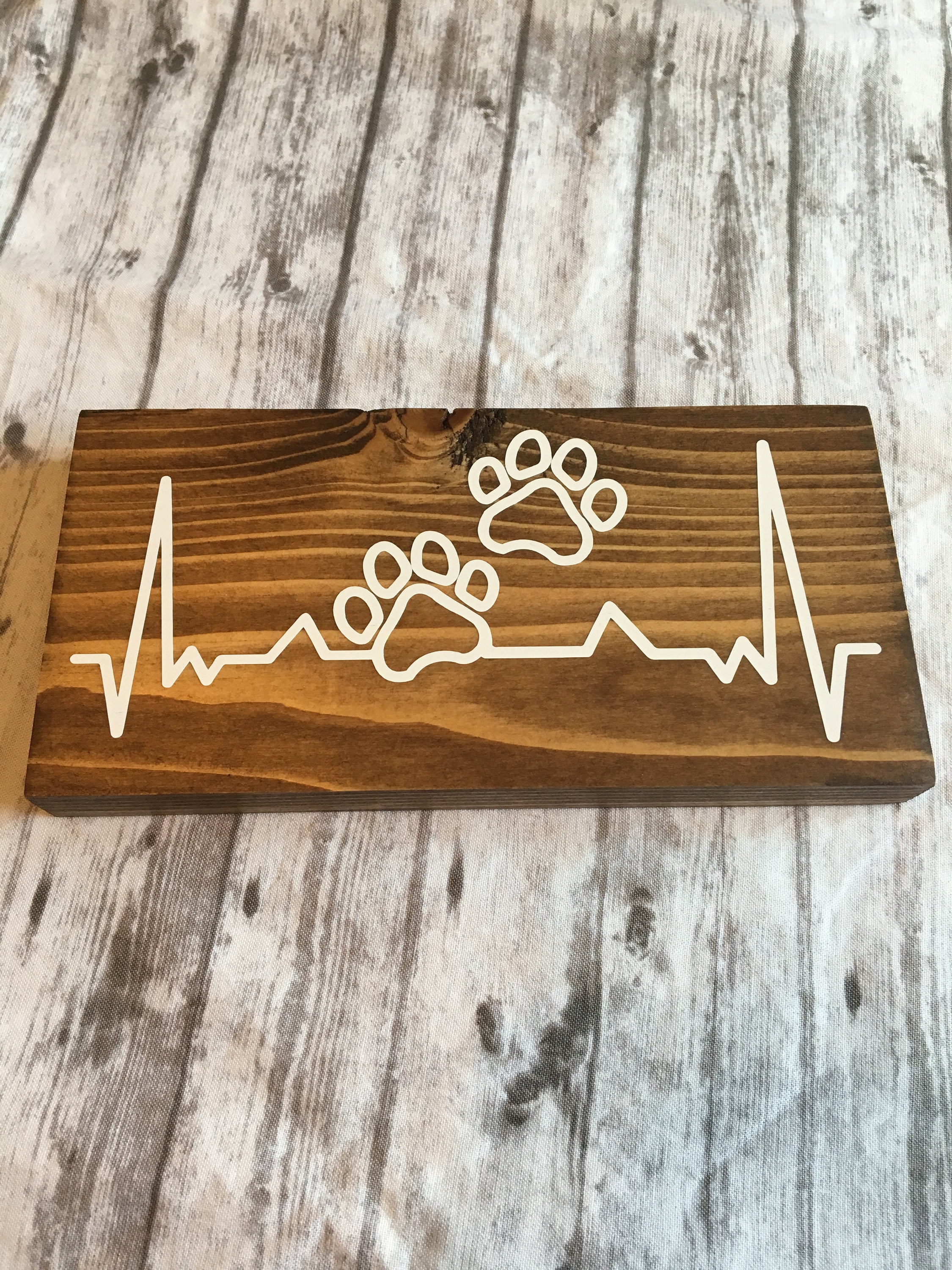 Dog Lovers Sign, Dog Heartbeat Sign, Dog Decor, Home Decor - Etsy