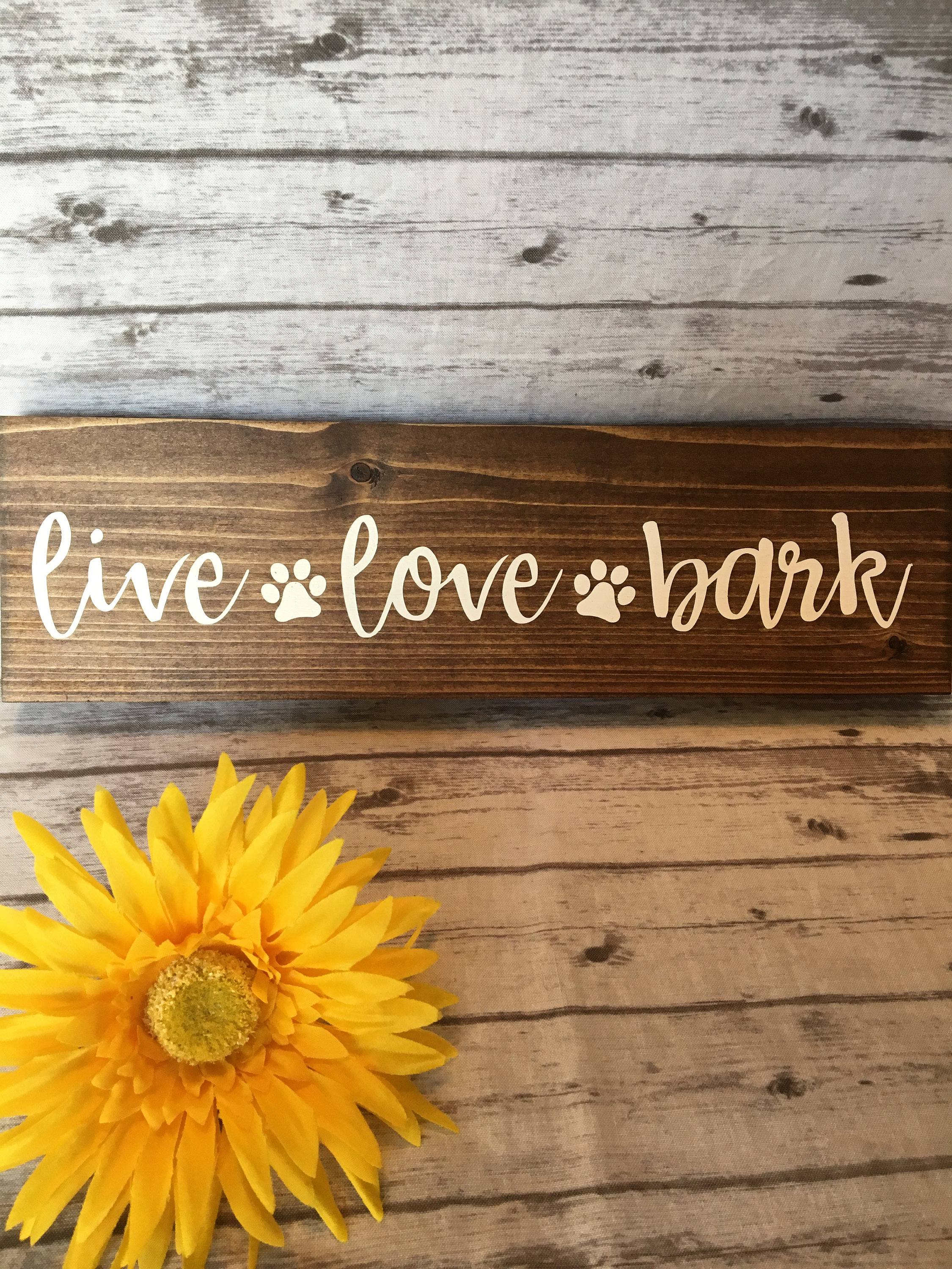 Live Love Bark Wood Sign Dog Decor Gift for Dog Lovers Gift | Etsy
