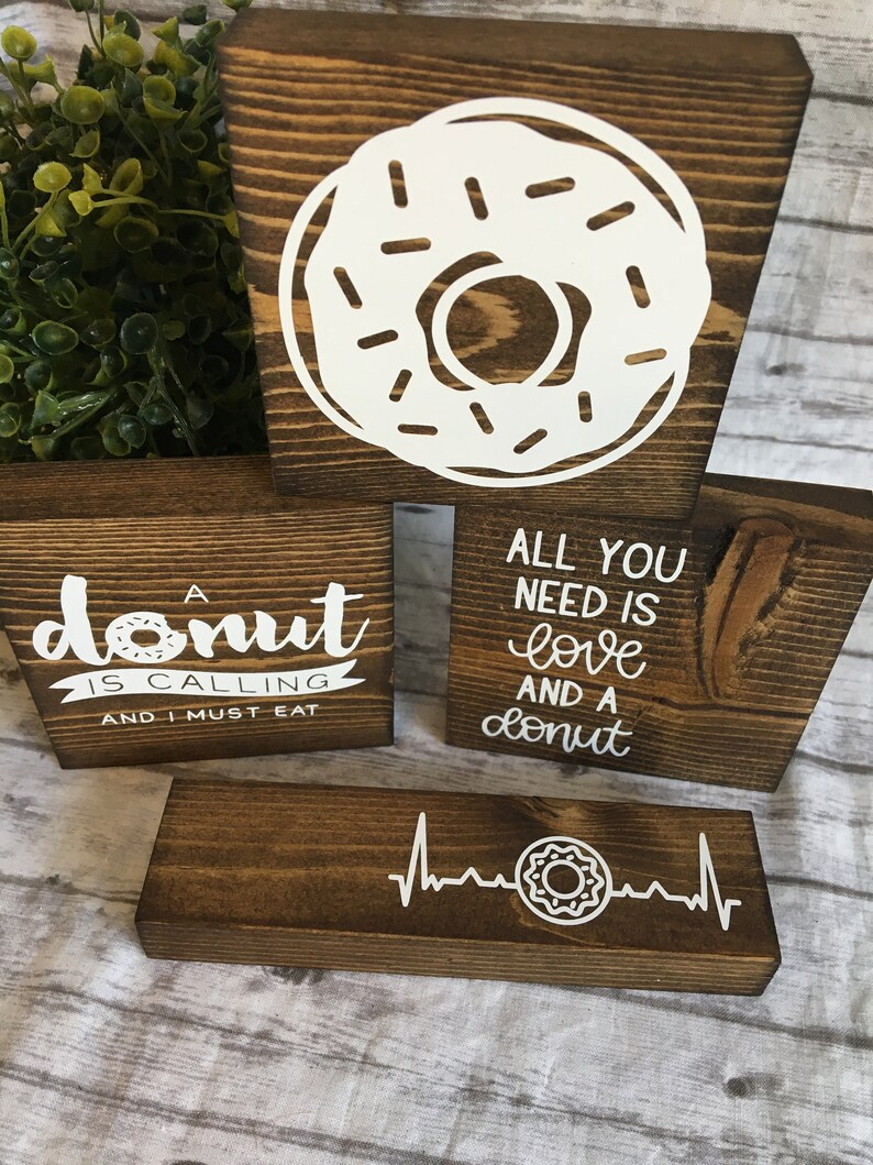 Donut Mini Signs Tiered Tray Decor Donut Decor Kitchen | Etsy
