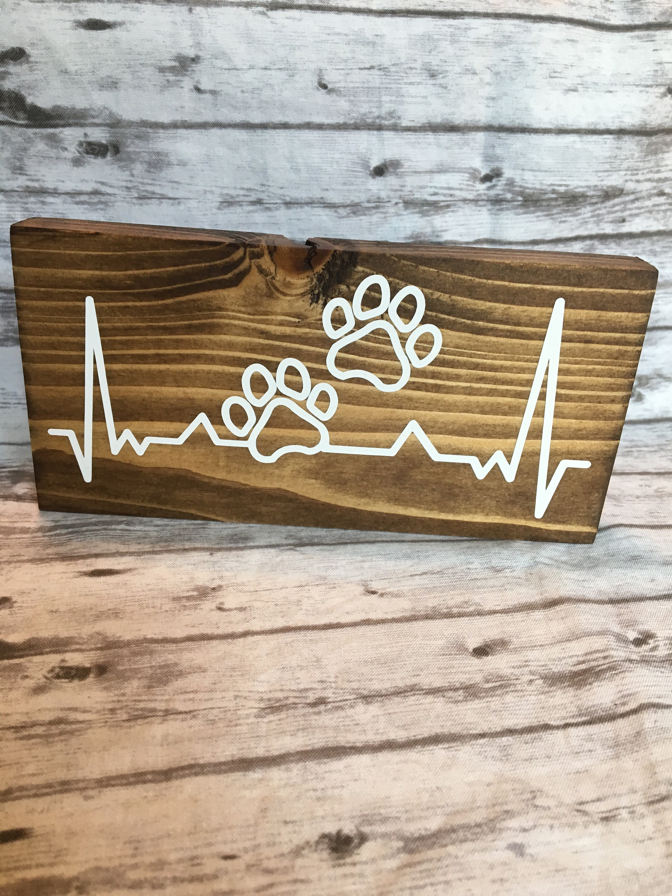 Dog Lovers Sign, Dog Heartbeat Sign, Dog Decor, Home Decor - Etsy