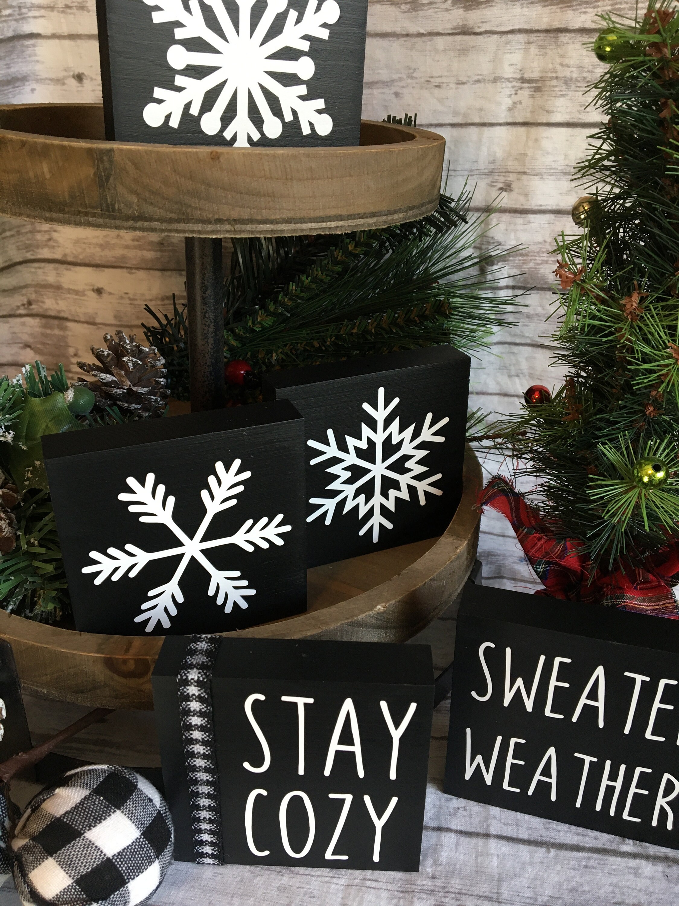 Winter Mini Signs, Stay Cozy Mini Sign, Sweater Weather Mini Sign ...