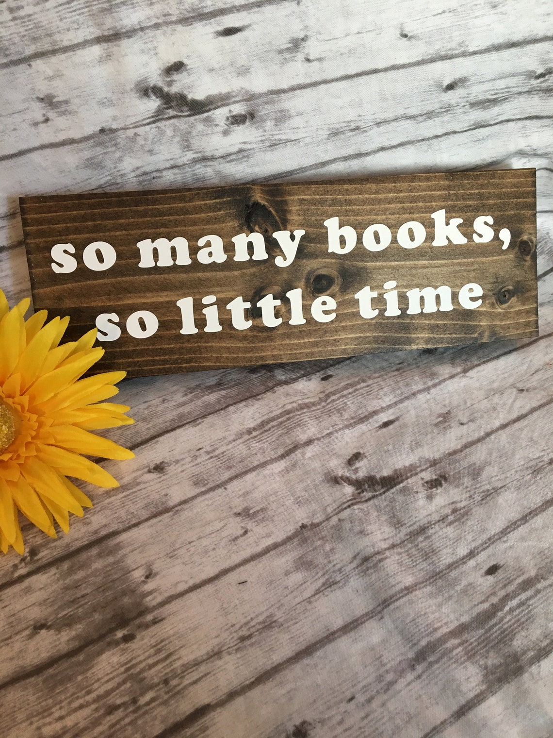So Many Books so Little Time Wood Sign Library Decor Gift - Etsy