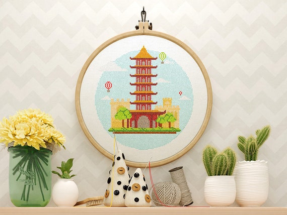 China Cross Stitch Pattern Chinese Cross Stitch Modern Cross | Etsy