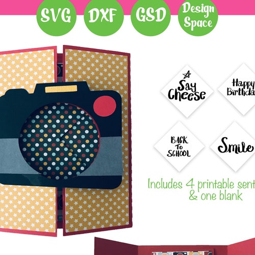 Camera Shutter Card SVG Cricut SVG Silhouette SVG Card | Etsy