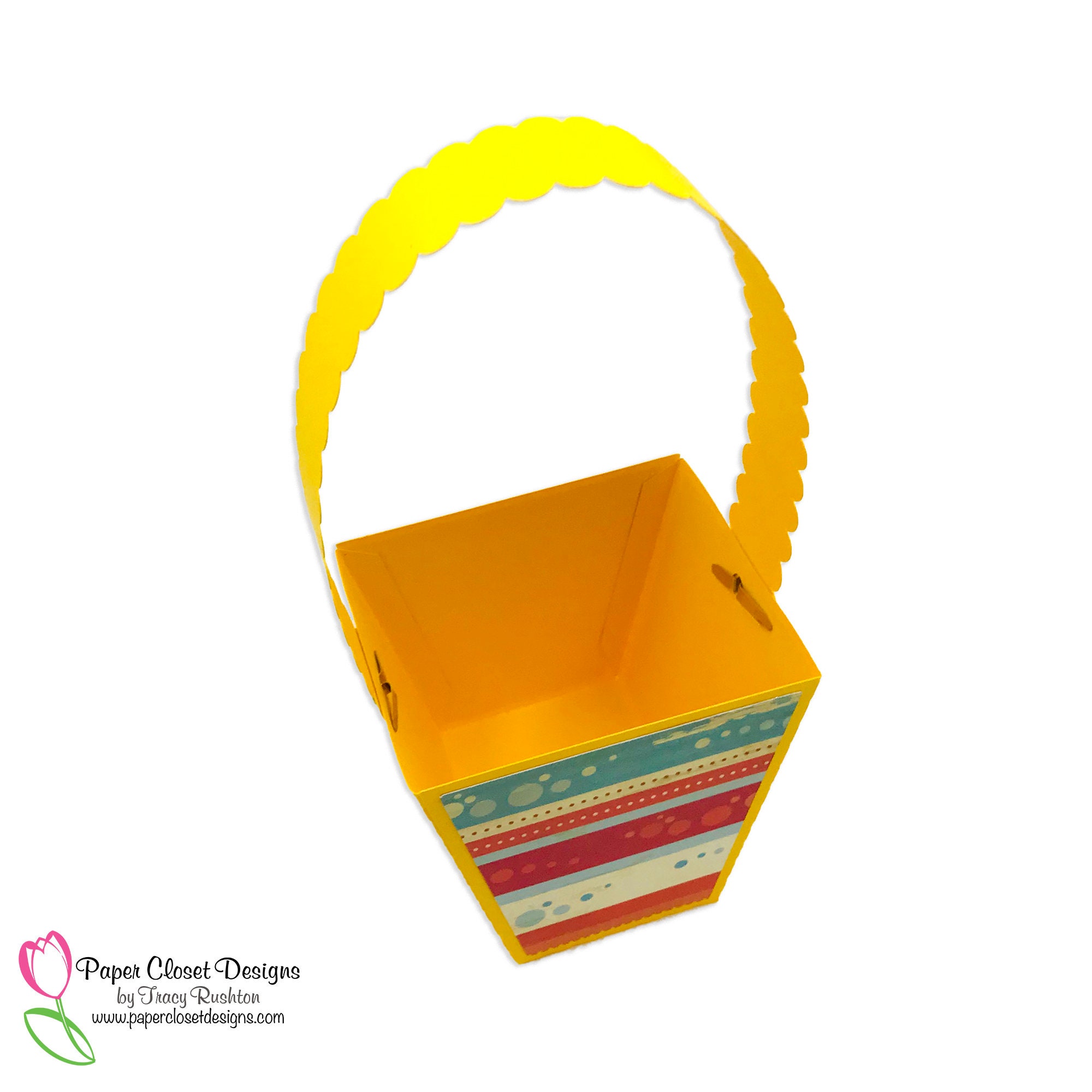 3D SVG Basket With Scalloped Handle Svg Cricut Silhouette - Etsy