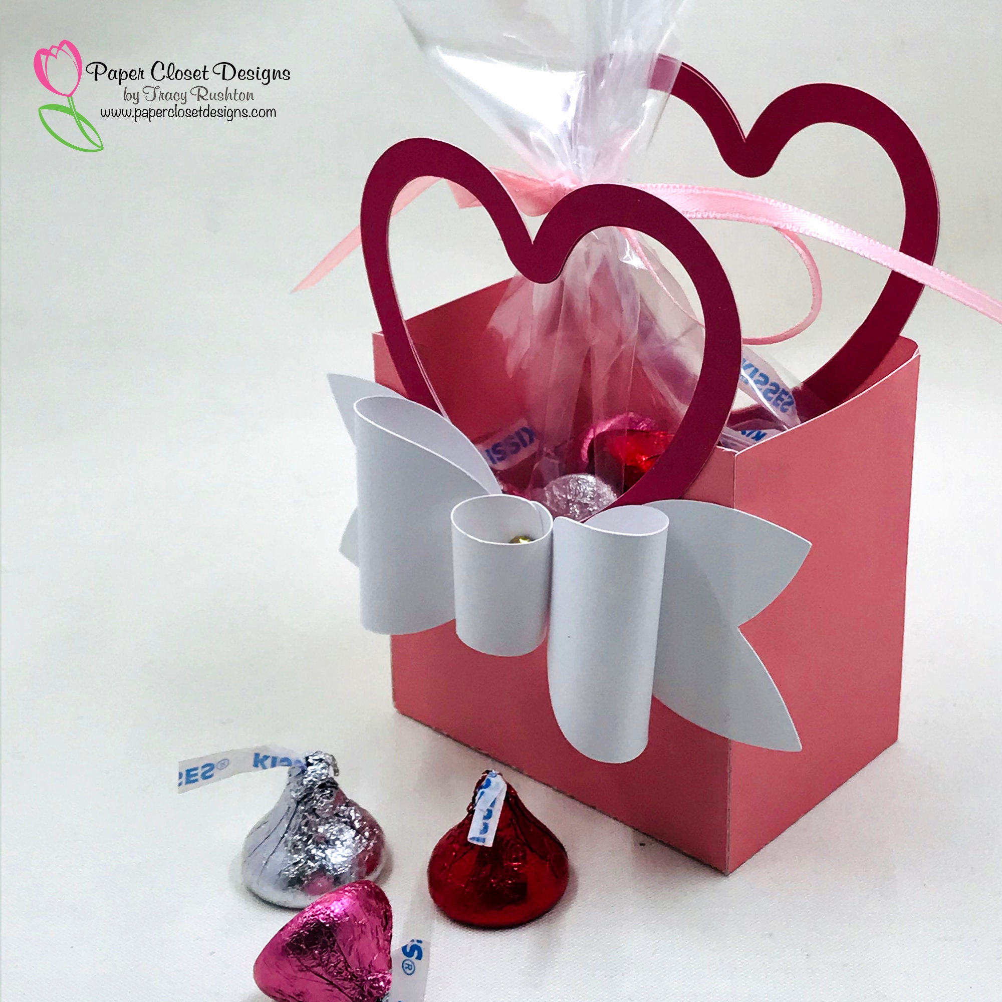 Heart Handle Tote Box SVG, 3D Bow Template (digital Download) - Etsy