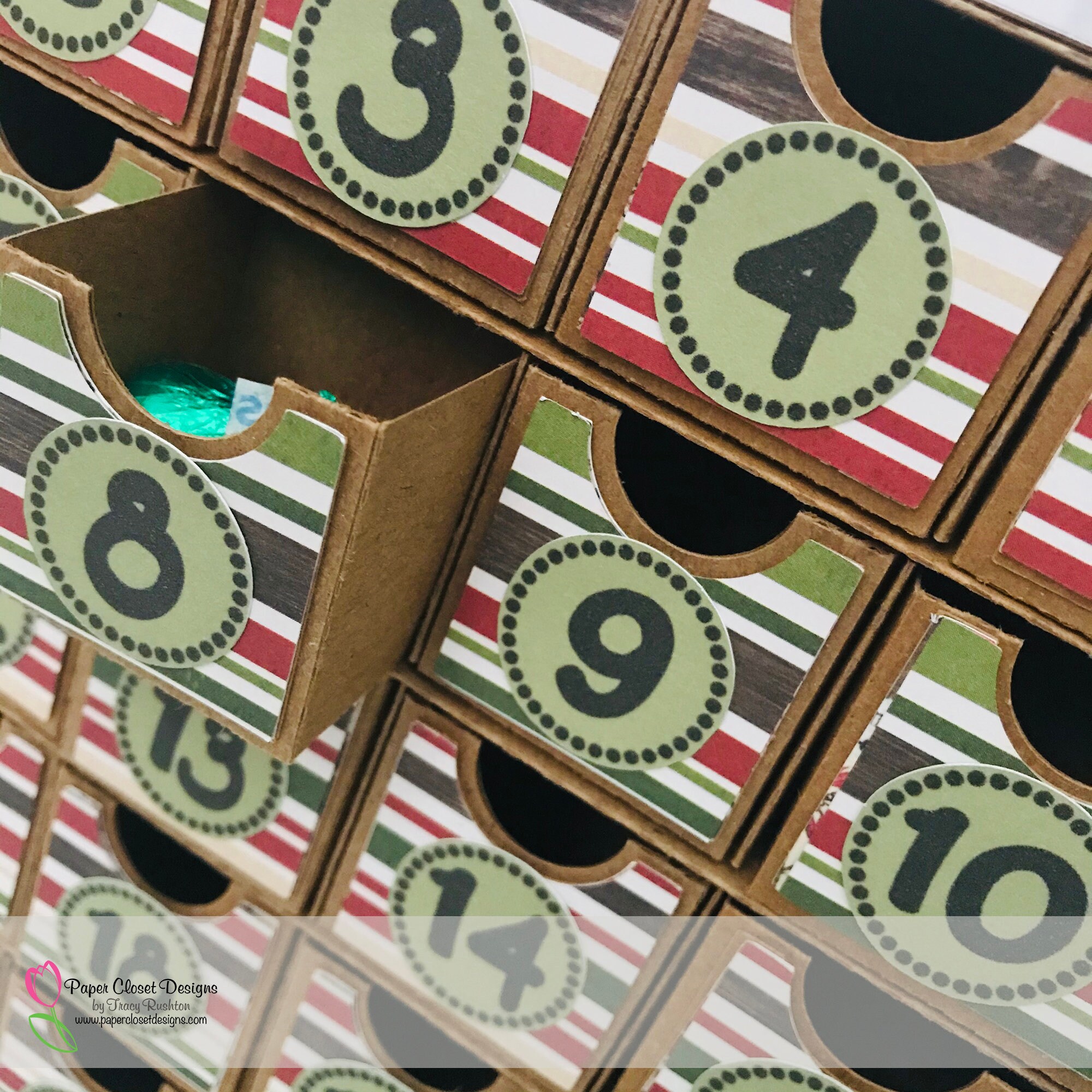 Advent 25 Drawer Countdown Box cricut Svg Silhouette Cameo | Etsy