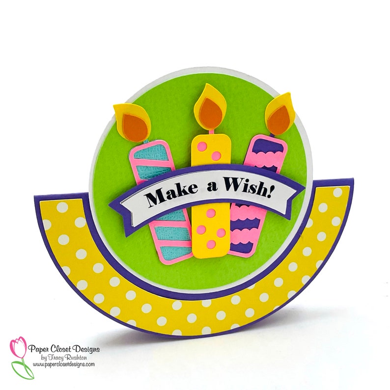 Birthday Rocker Card With Candles SVG Handmade Cards - Etsy