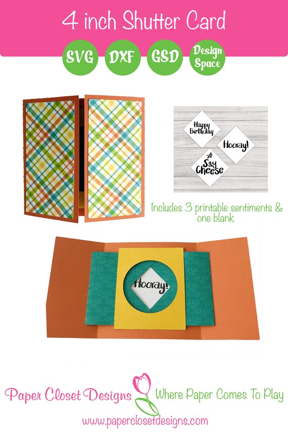 Square Shutter Card SVG Cricut SVG Silhouette SVG Card | Etsy Canada