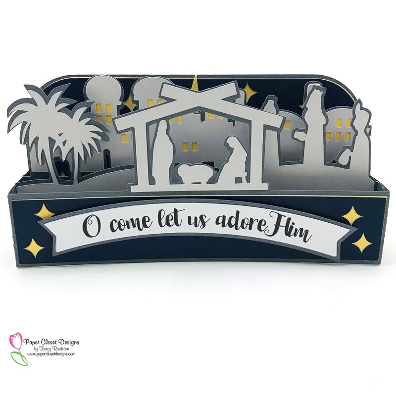 Nativity Card Svg - Etsy