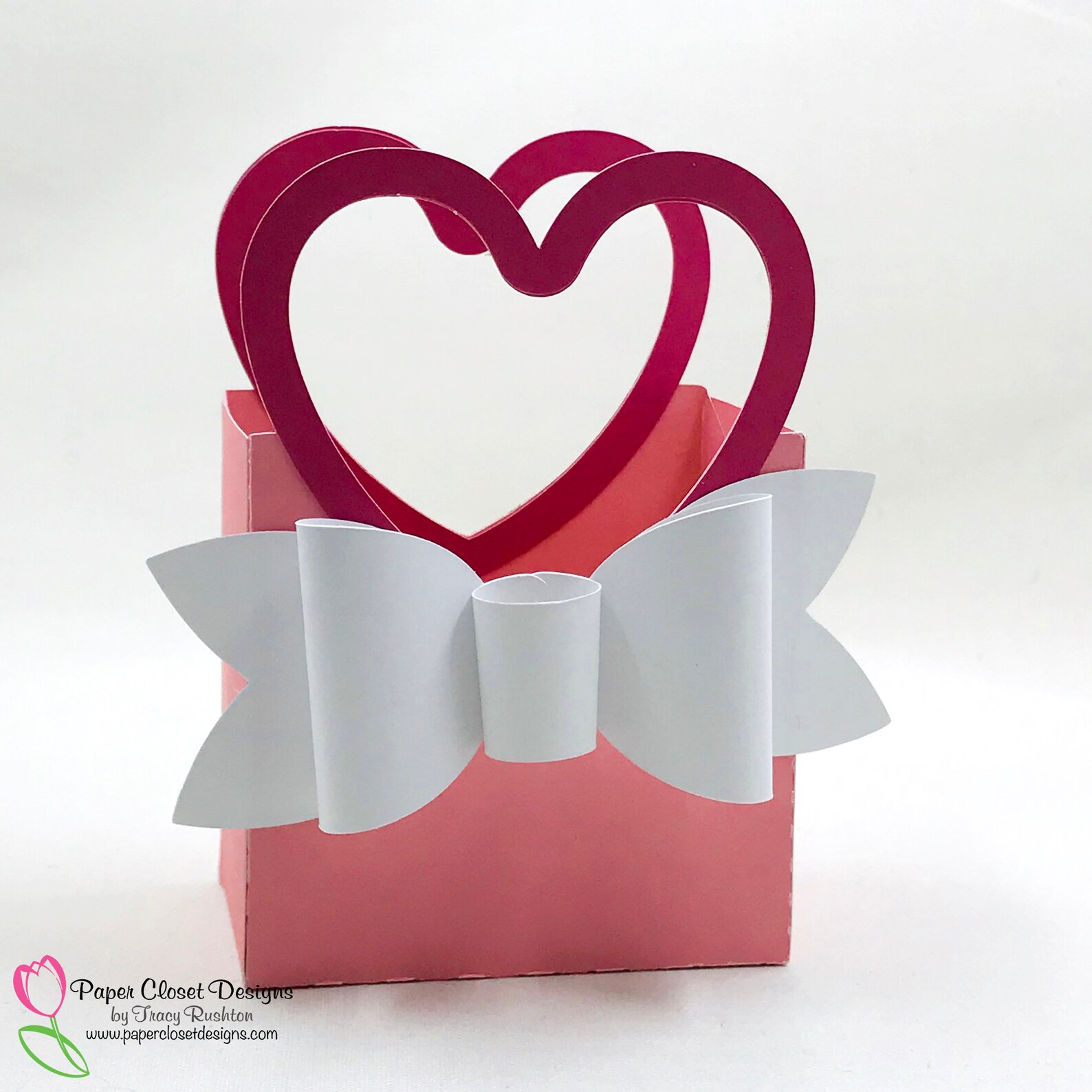 Heart Handle Tote Box SVG, 3D Bow Template (digital Download) - Etsy