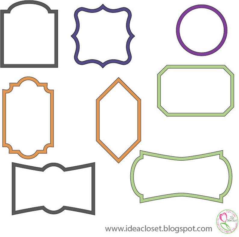 Label Set 1 SVG Files Cricut Silhouette Digital Files | Etsy