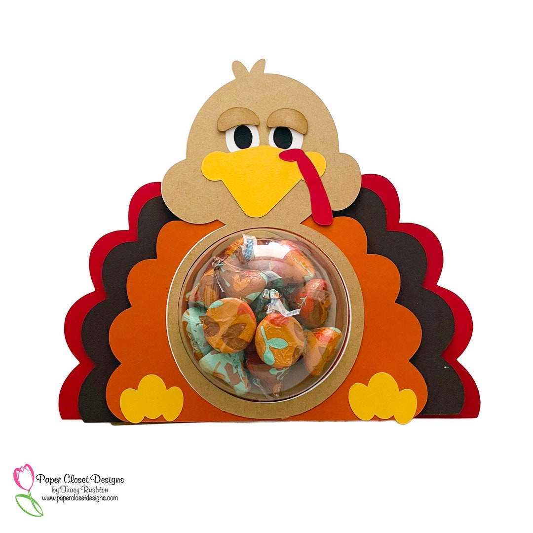 Turkey Thanksgiving Dome Candy Holder SVG, 3D SVG - Etsy