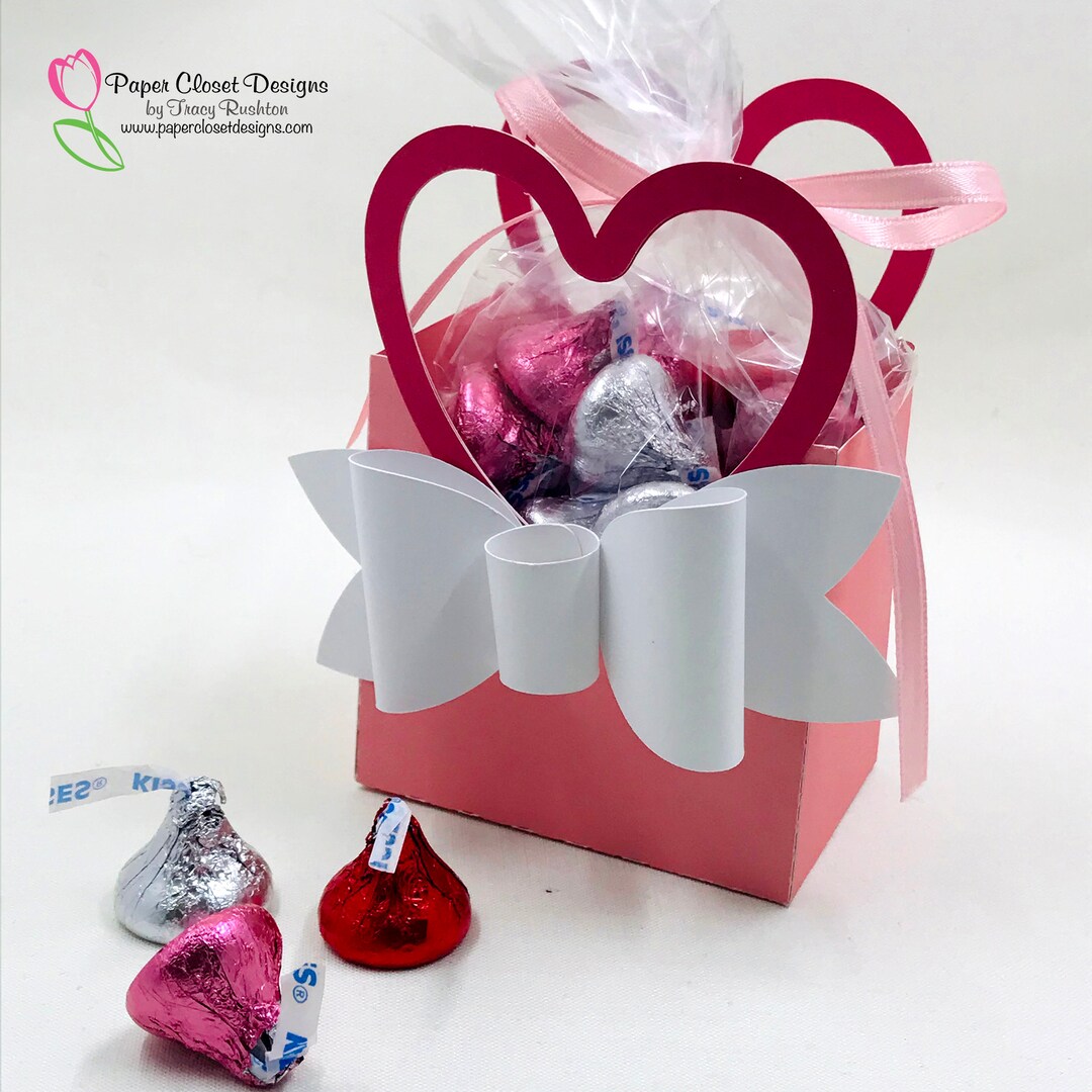 Heart Handle Tote Box SVG, 3D Bow Template (digital Download) - Etsy