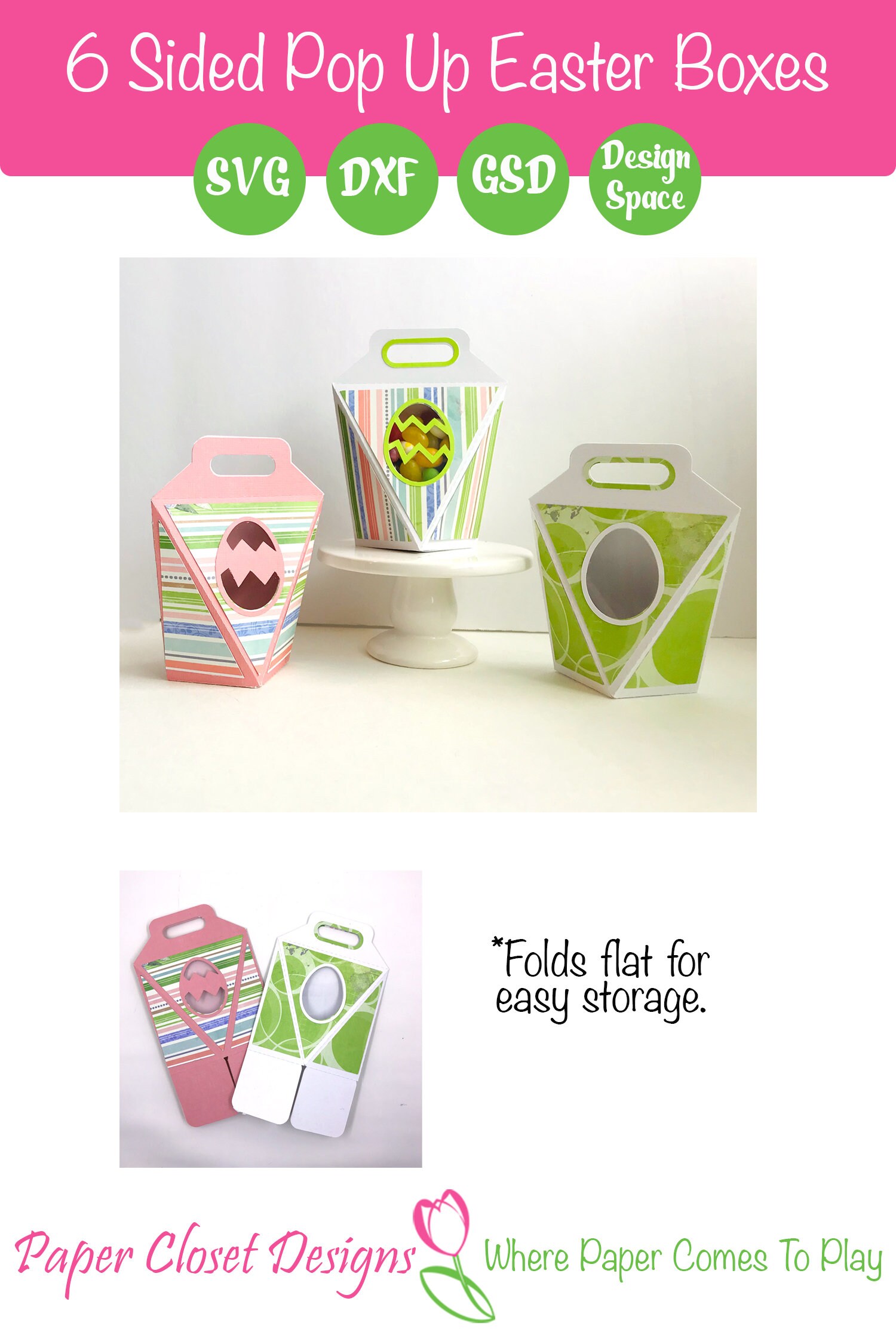 6 Sided EASTER Pop up Box SVG File for Cricut and Silhouette - Etsy