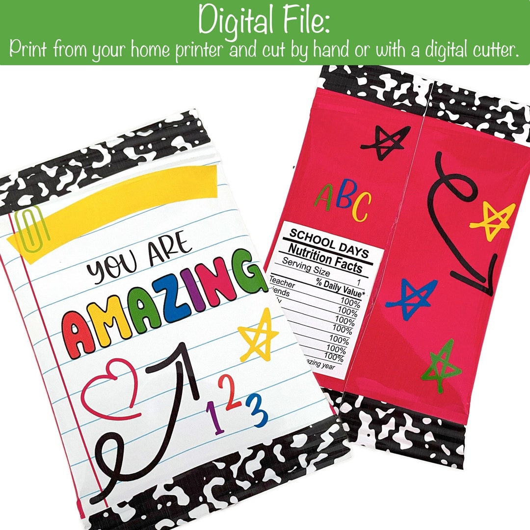 Printable You Are Amazing School Chip Bags, Print Then Cut SVG, Teacher ...