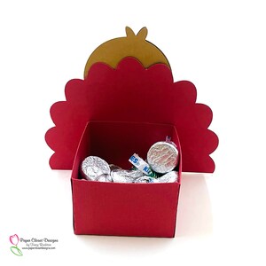 Turkey Treat Box SVG, Thanksgiving SVG Cricut, Silhouette, Template, 3D ...