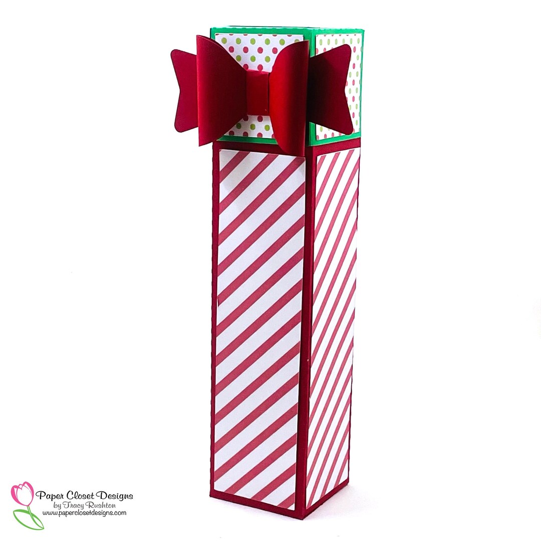 Tall Box With 3D Bow 3D SVG, SVG, Cricut, Silhouette, Dxf, Gsd ...