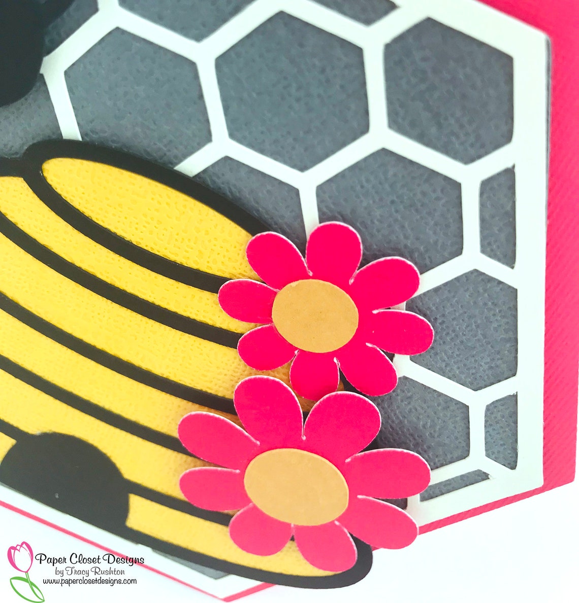 Beehive Card SVG, 3D Shaped Card, Bumble Bee, Flowers (digital Download ...