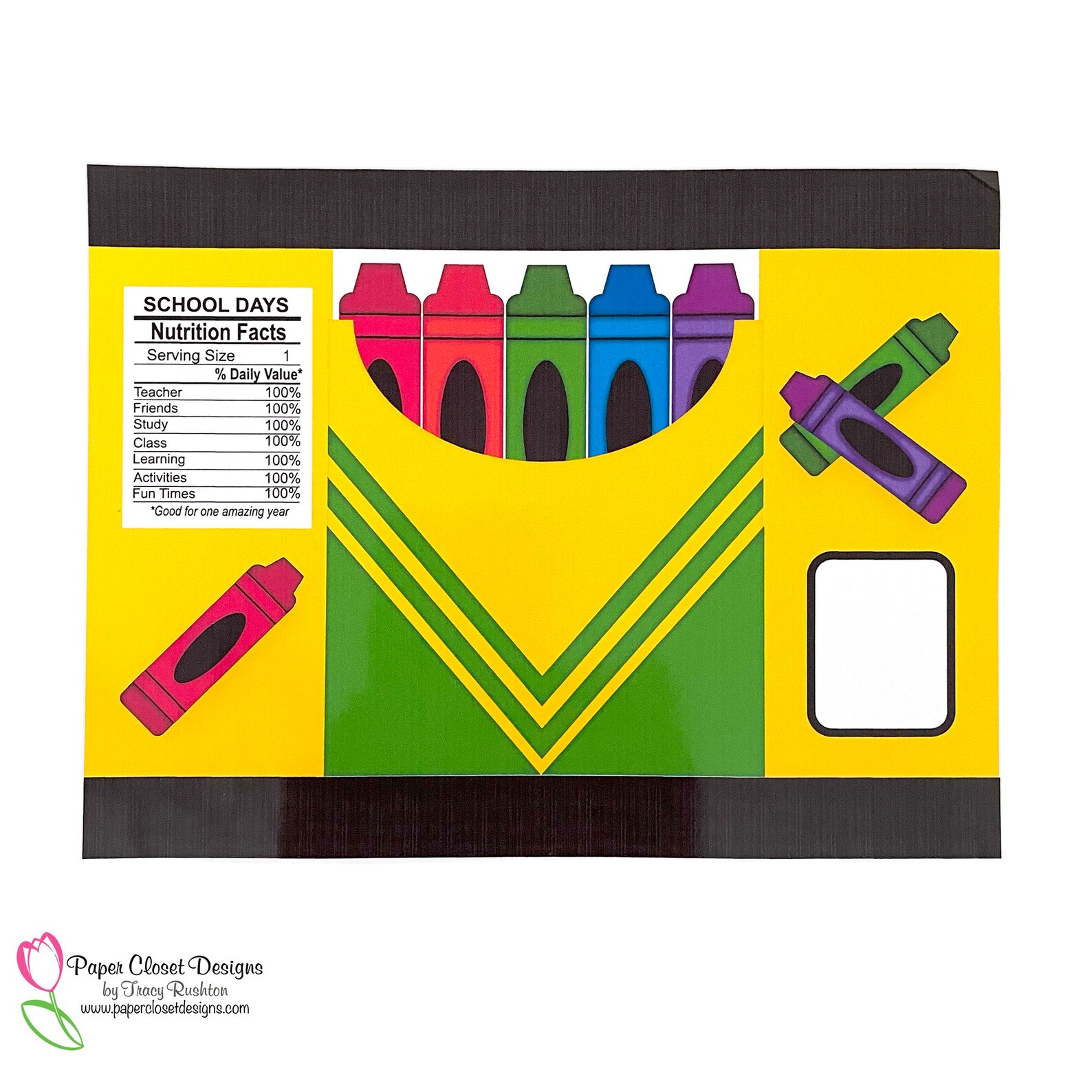 Printable Crayon Box School Chip Bags, Print Then Cut SVG, Teacher ...