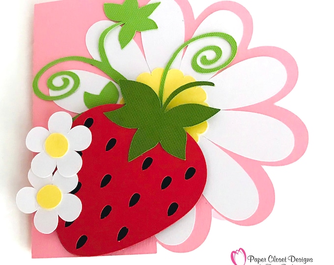 Strawberry Shaped Card SVG for Cricut and Silhouette - Etsy