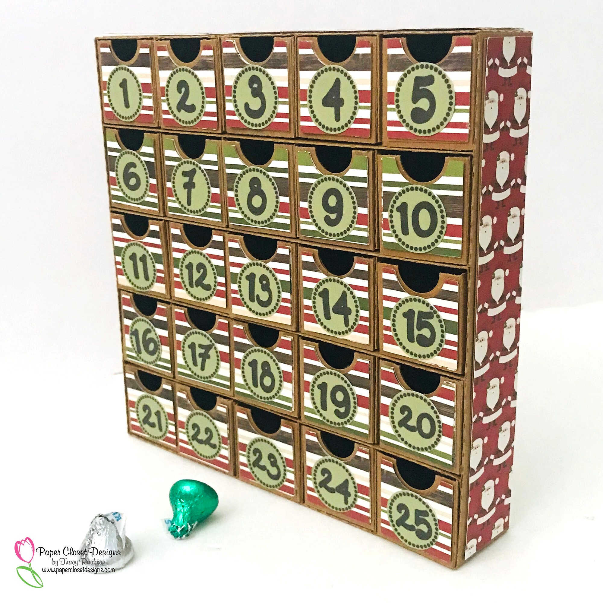 Advent 25 Drawer Countdown Box cricut Svg Silhouette Cameo | Etsy