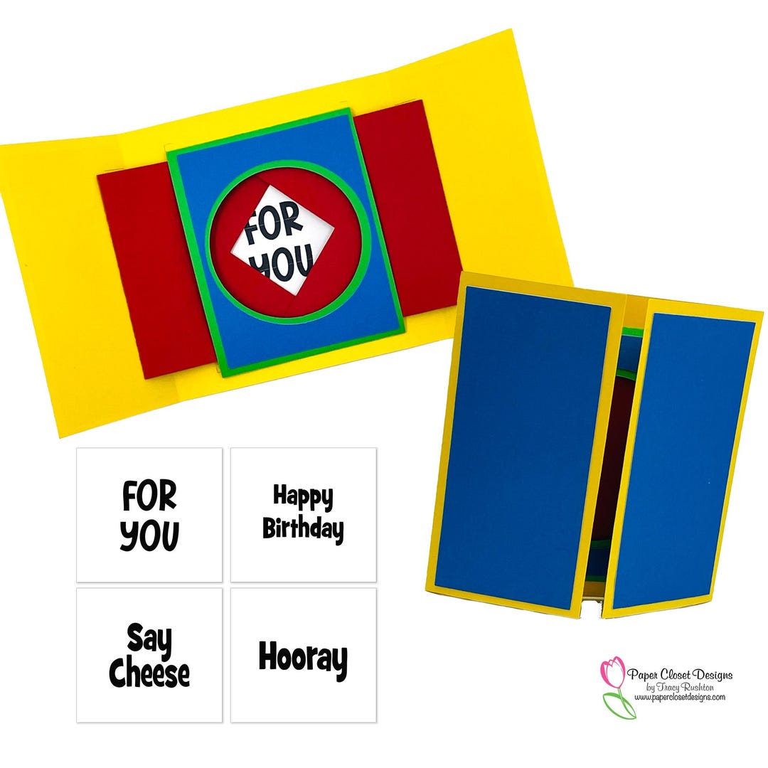 Square Shutter Card SVG, Cricut SVG, Silhouette SVG, Card Template ...