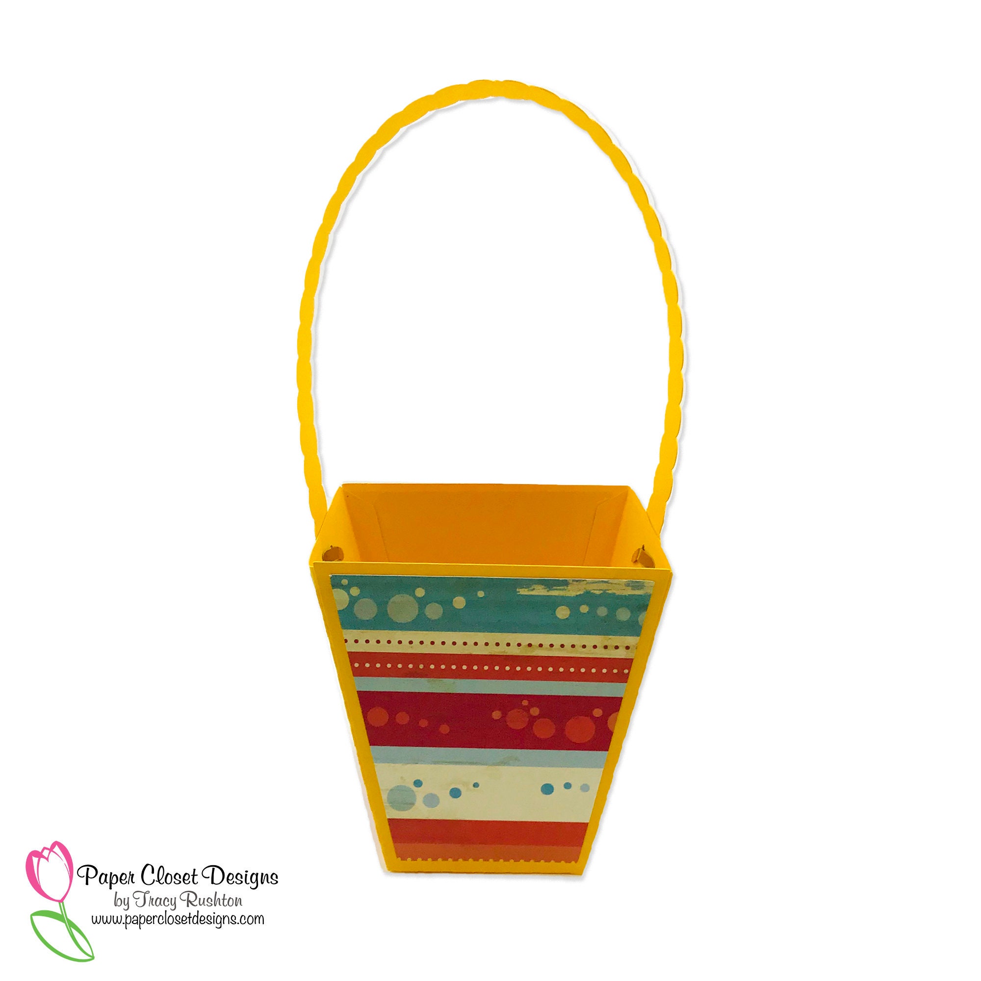 3D SVG Basket With Scalloped Handle Svg Cricut Silhouette - Etsy