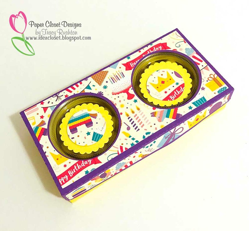 Double Mini Cup Treat Box SVG 3D SVG 3D Box Template | Etsy