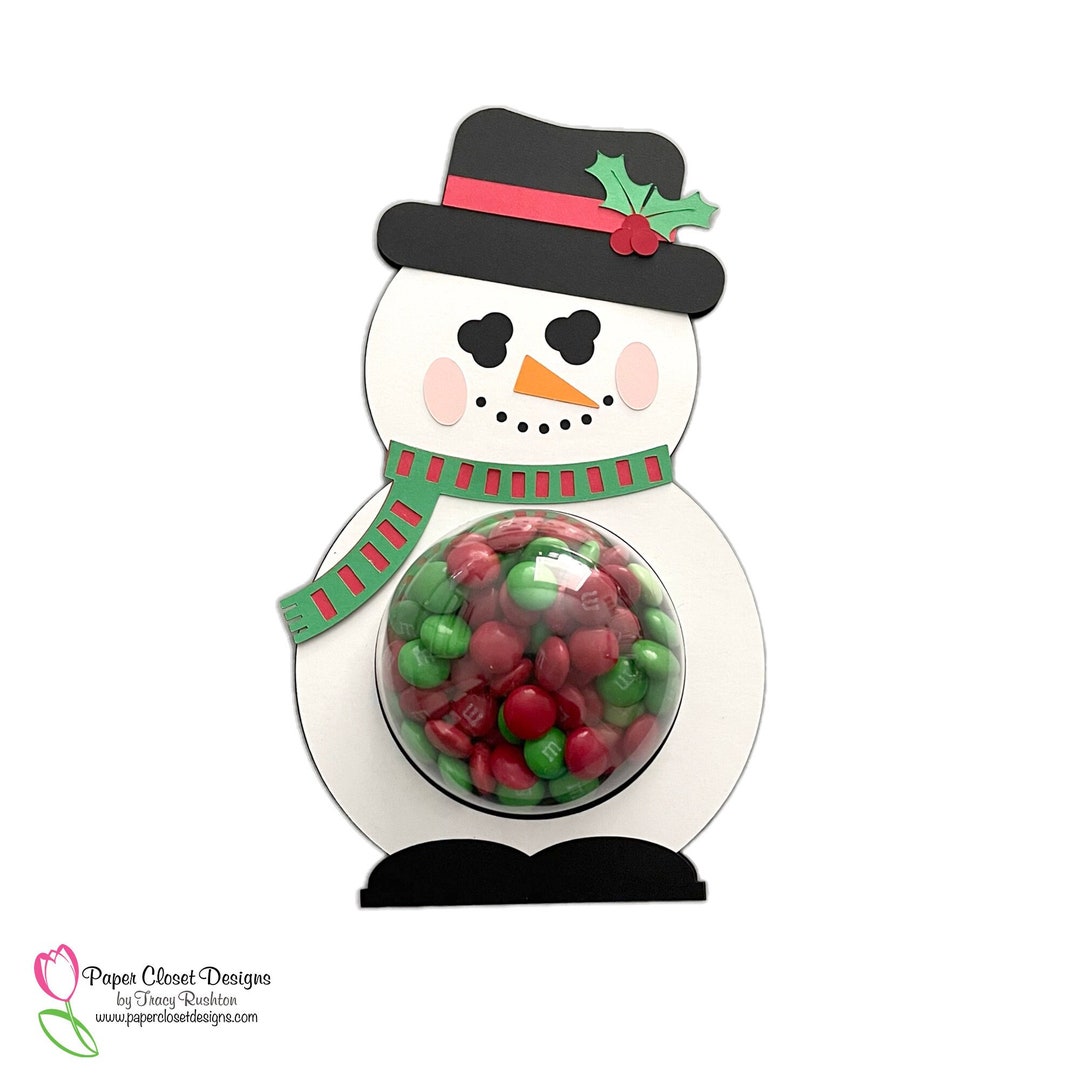 Christmas Snowman Dome Candy Holder SVG, 3D SVG - Etsy