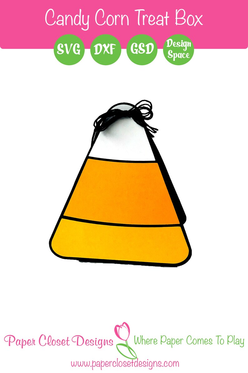 Candy Corn Treat Box Halloween SVG Box Cricut Silhouette - Etsy
