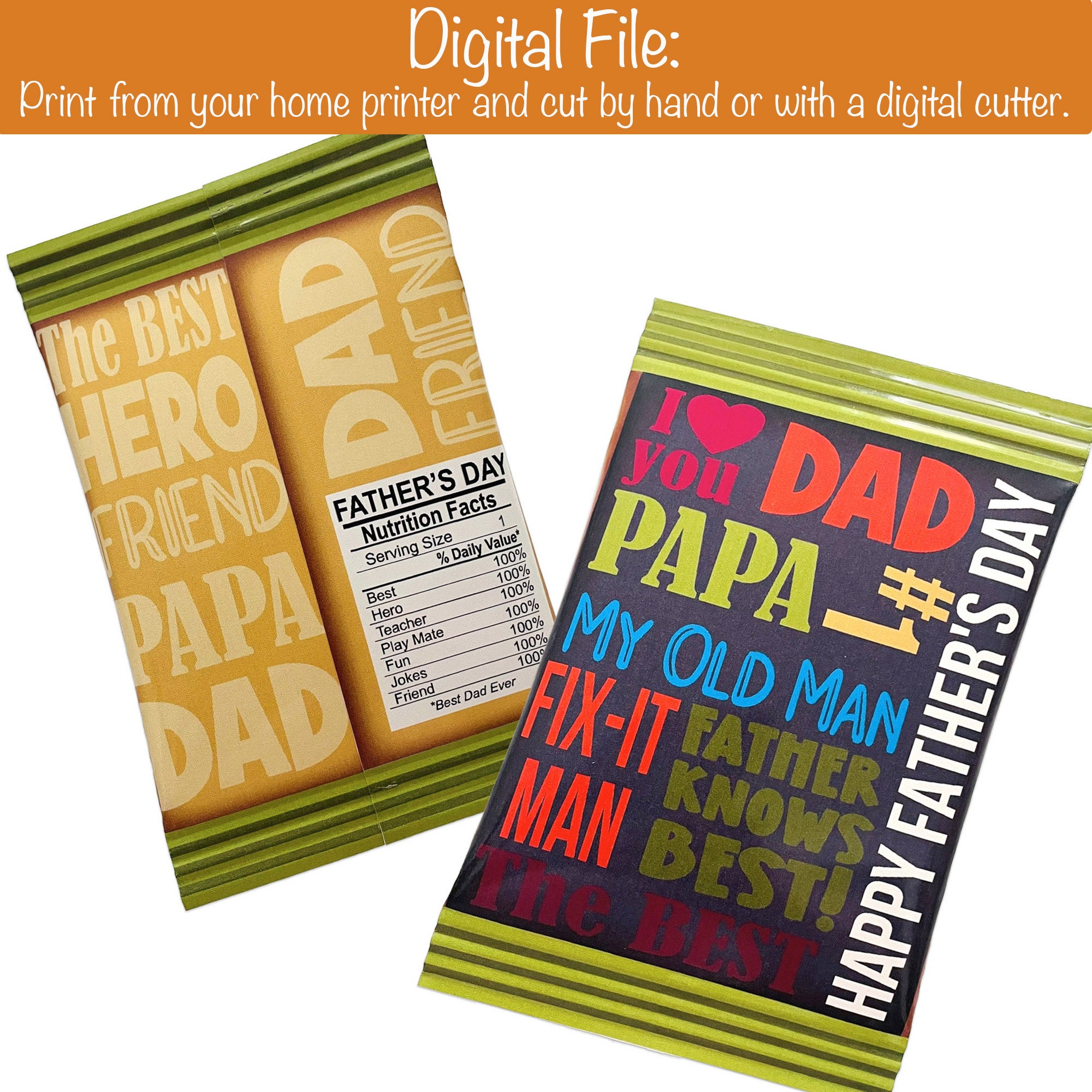 Printable Chip Bags, Father's Day, Dad Ever (digital Download) - Etsy