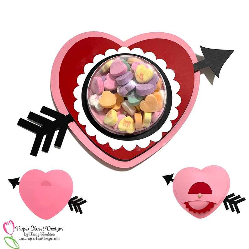 Valentine Heart Dome Candy Holder SVG 3D SVG - Etsy