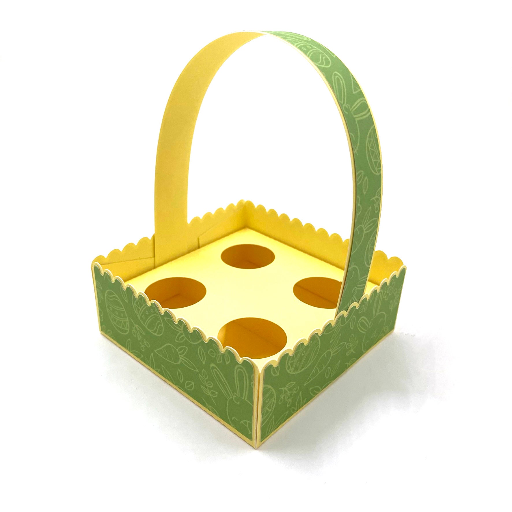 Easter Egg Basket 4 Pack 3D SVG - Etsy