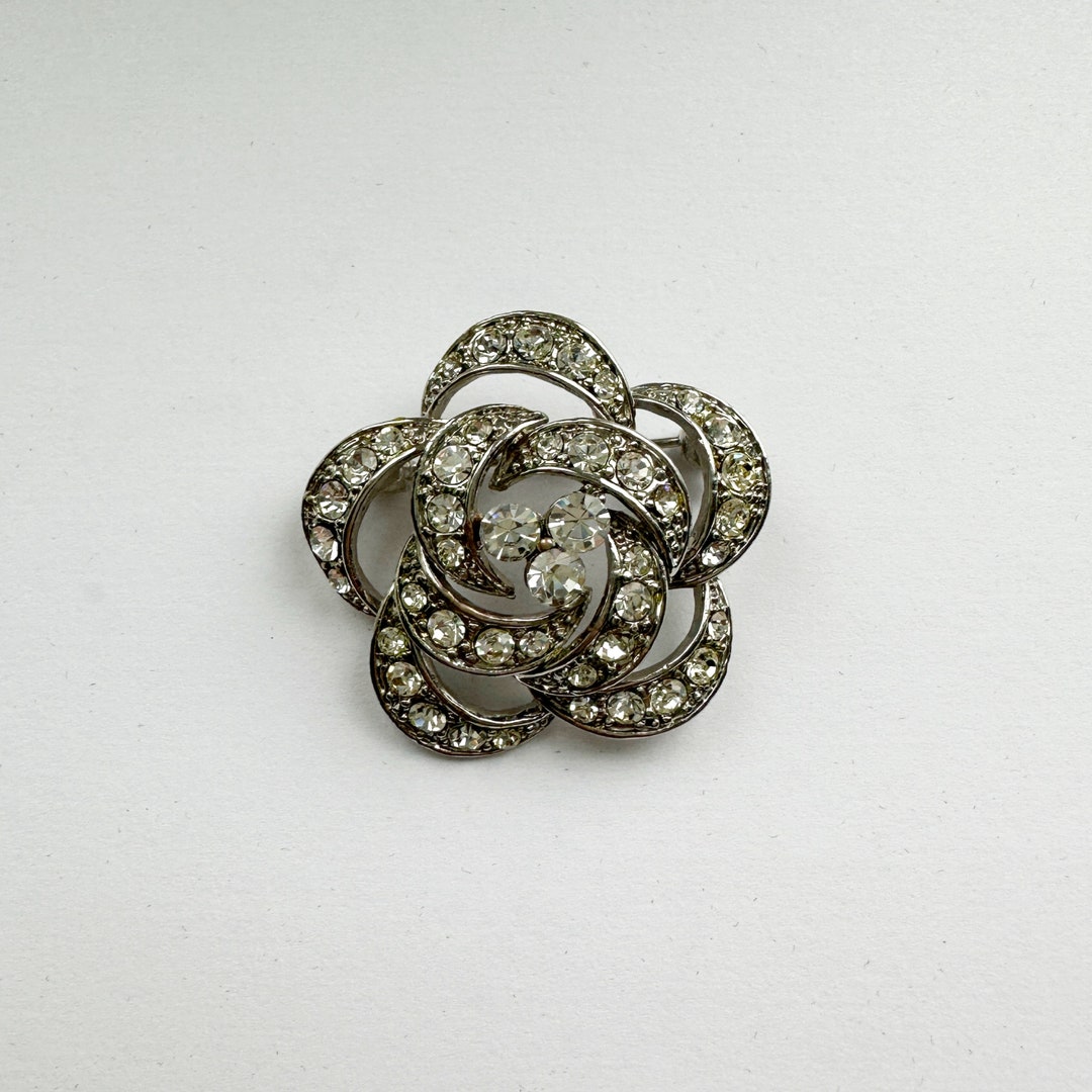Broche rose vintage broche de bijoux fantaisie vintage - Etsy France