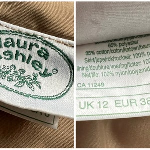 Vintage Laura Ashley Gold Taffeta Tapestry Fit-and-flare Dress ...