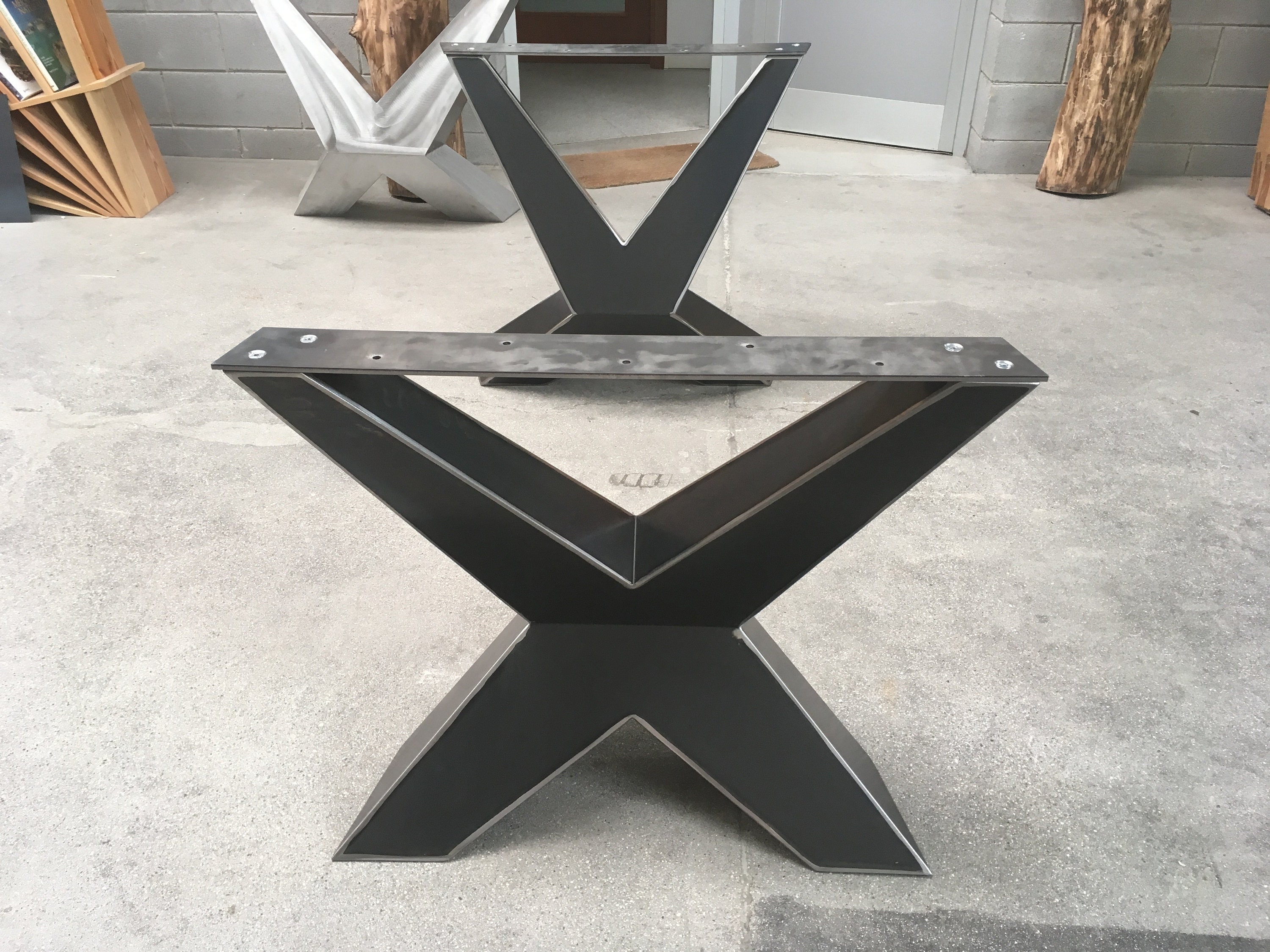 Steel Base atlas Base, Made in Italy, Industrial Chic Style 2 Pieces - Etsy