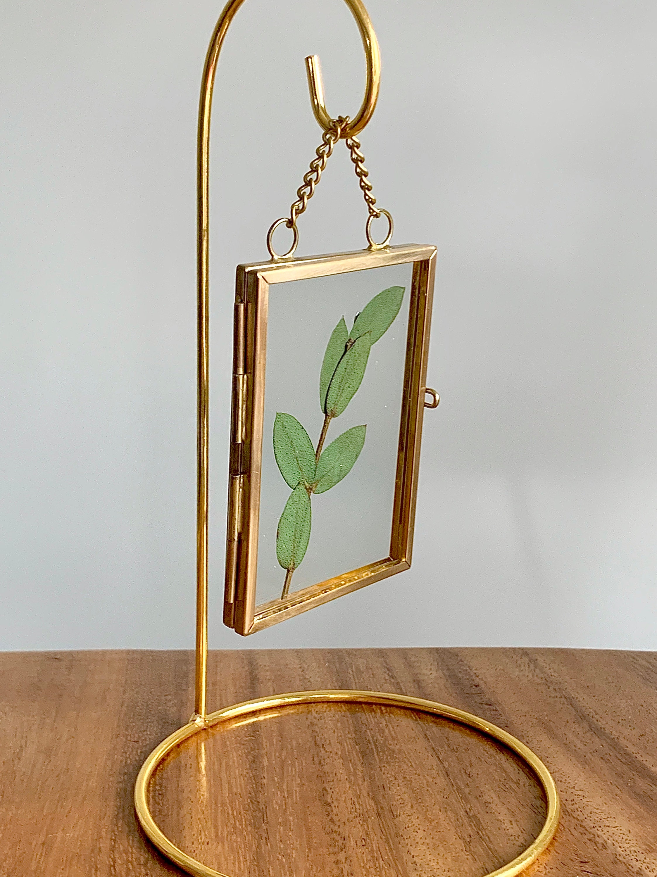Tabletop Display Stand for Small Hanging Frames // Gold Brass Metal ...