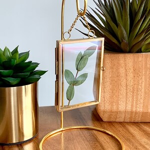 Tabletop Display Stand for Small Hanging Frames // Gold Brass Metal ...