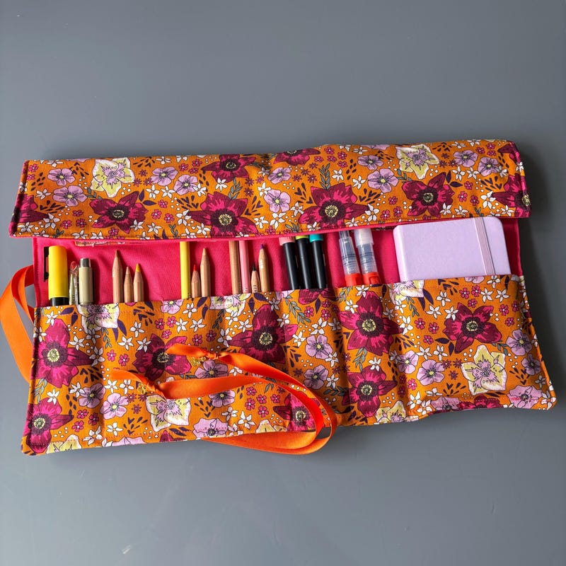 Roll up Pencil Case - Etsy