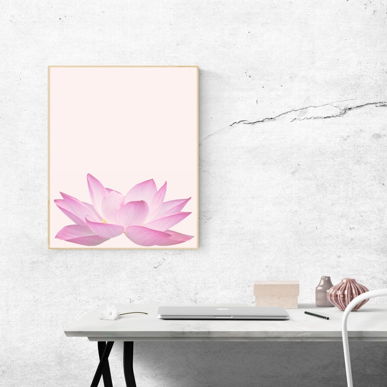 Pink Lotus Digital Download Office Printable Pink Lotus - Etsy
