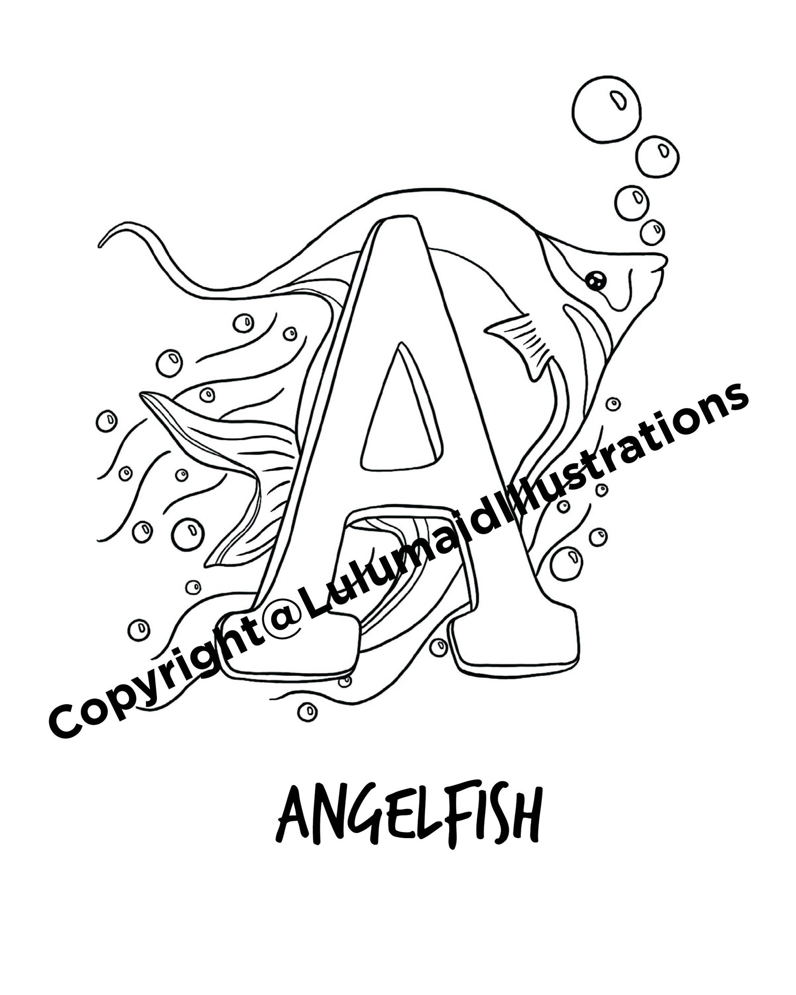 A to Z Under the Sea Alphabet Illustrated Coloring Book - Etsy