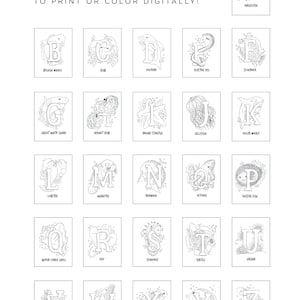 A to Z Under the Sea Alphabet Illustrated Coloring Book - Etsy
