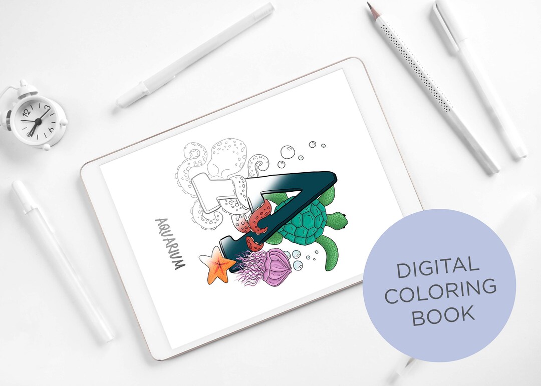 Digital Coloring Book: Chicago Alphabet Illustrated Coloring Pages for ...