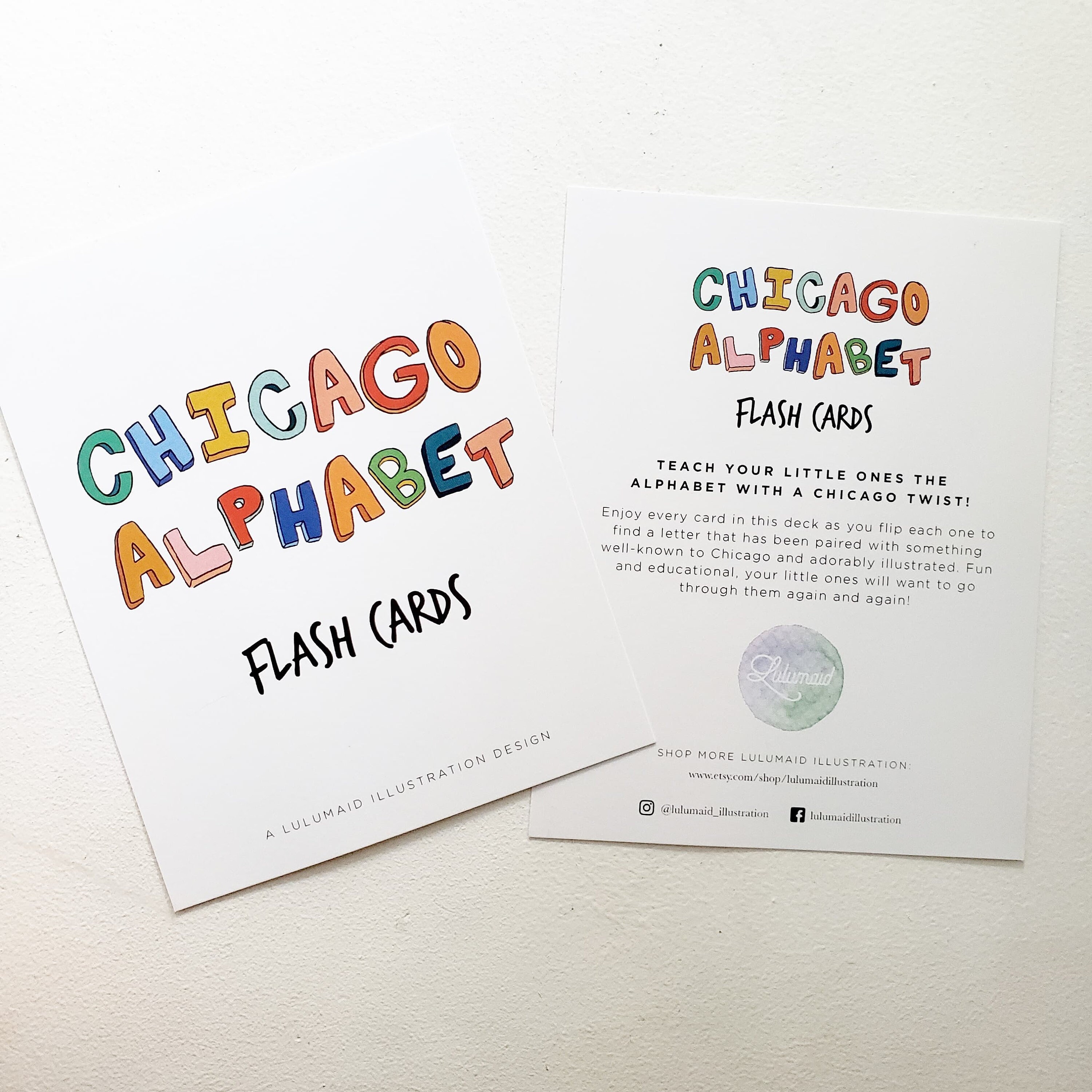 Chicago Alphabet Illustrated Flash Cards - Etsy