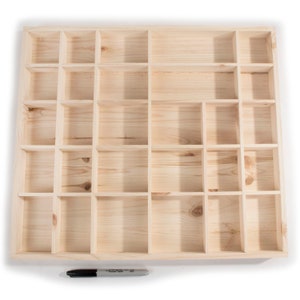 Wooden Multi Compartment Wall Display Unit | 28-section Trinket Shelf ...