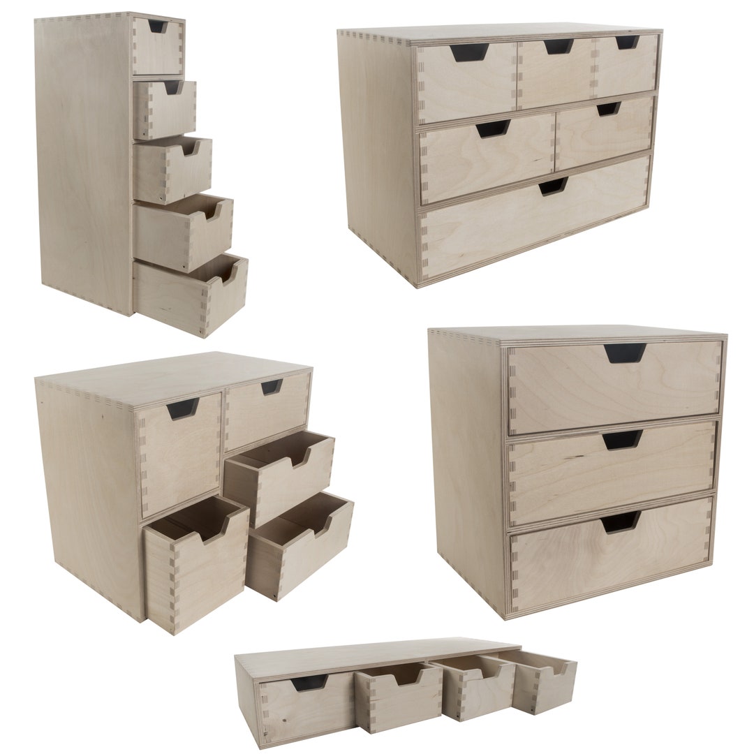 Wooden Drawer Boxes | Desktop Office Stationery Organisers | Tabletop ...